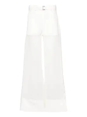 Sacai Semi-sheer Palazzo Pants - White