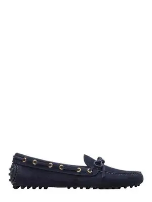 Car Shoe Suede Driving Shoes - Blue