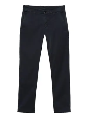 MOORER Gabardine Tapered Trousers - Blue