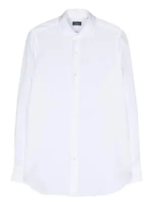 FINAMORE 1925 Semi-sheer Long-sleeve Shirt - White