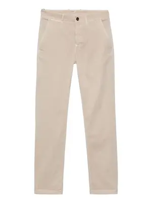 MOORER Gabardine Tapered Trousers - Neutrals