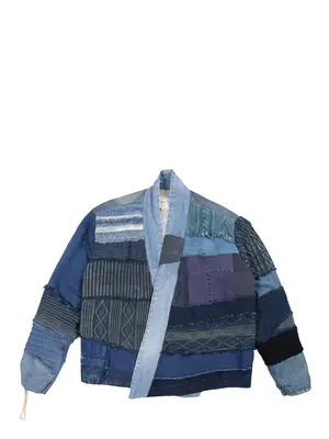 GREG LAUREN Gl1 Cropped Jacket - Blue