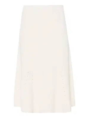 JOSEPH JOSEPH Ribbed Linen-Blend A-Line Skirt