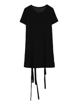 Yohji Yamamoto Drawstring Long T-shirt - Black