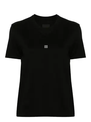 Givenchy 4g-embroidered T-shirt - Black