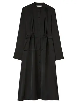 JIL SANDER Collarless Midi Dress - Black