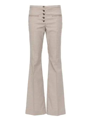 COURREGES Tailored Checked Trousers - White