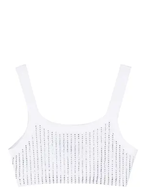 ATTICO The Attico Rhinestoned Crop Top