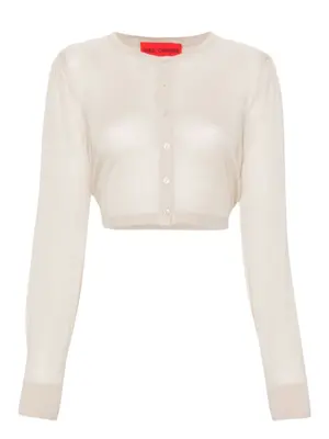 WILD CASHMERE Wild Cashmere Taylor Fine-Knit Cropped Cardigan