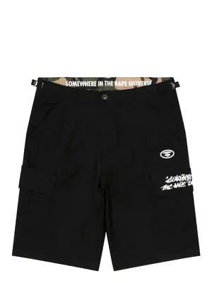 AAPE BY *A BATHING APE® Logo-appliqué Cargo Shorts - Black
