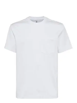 Brunello Cucinelli Patch-pocket Crew-neck T-shirt - White