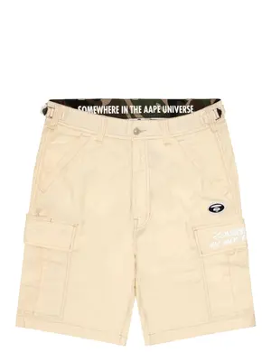 AAPE BY *A BATHING APE® Logo-appliqué Cargo Shorts - Neutrals