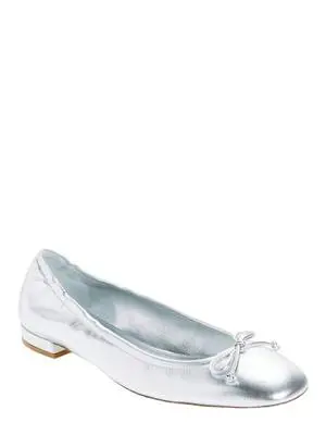 STUART WEITZMAN Stuart Weitzman Bria Ballet Flat Silver