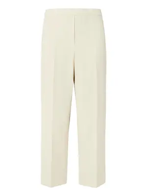 Theory Treeca Crepe Slim-leg Trousers - Off-white
