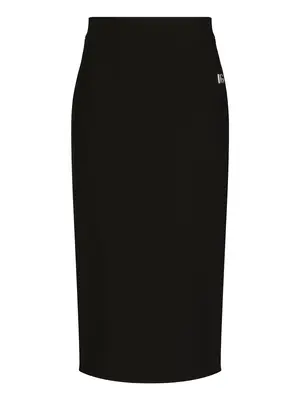 Dolce & Gabbana Stretch Woolen Skirt - Black