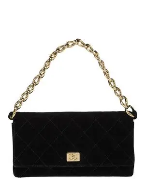 CHANEL Chanel Small Velvet Chain Handbag