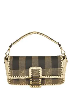 Fendi Fendi Pequin Convertible Baguette Medium Multi