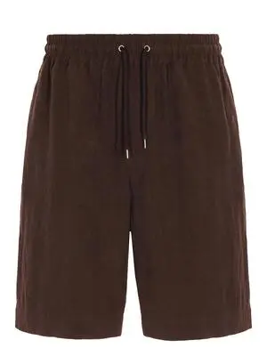 Giorgio Armani Linen Canvas Bermuda Shorts - Brown