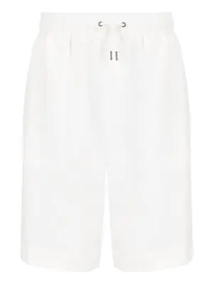 Giorgio Armani Linen Canvas Bermuda Shorts - White