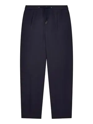 Giorgio Armani Pure Linen Canvas Trousers - Blue