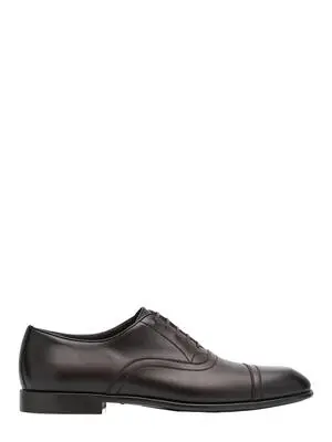 FERRAGAMO Cortez Leather Oxford Shoes - T.moro 23