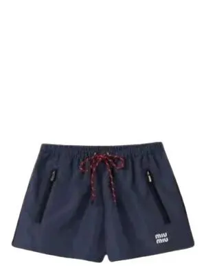 Miu Miu Technical Fabric Shorts - Navy