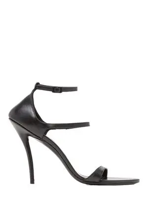 Balenciaga Leather Stiletto Sandals - Black