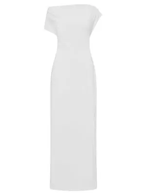 ST. AGNI Asymmetric Maxi Dress - Silver