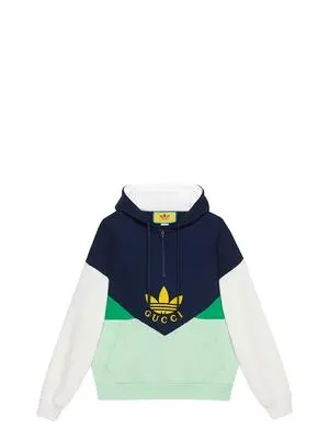 Gucci X Adidas Hooded Sweatshirt - Blue