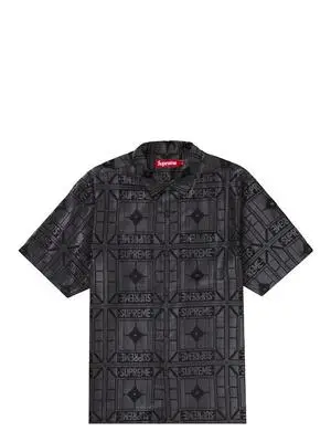 Supreme Tray Jacquard Short Sleeve Shirt - Black