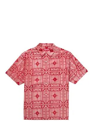 Supreme Tray Jacquard Short Sleeve Shirt - Red
