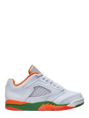JORDAN 5 Retro Low Miami Hurricanes Sneakers - Football Grey/brilliant Orange/pine Green