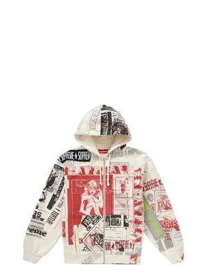 SUPREME Collage Zip Up Hooded Sweatshirt