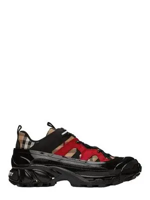 Burberry Arthur Vintage Check Sneakers - Black/red/archive Beige