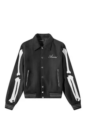 Amiri Bones Varsity Jacket - Black