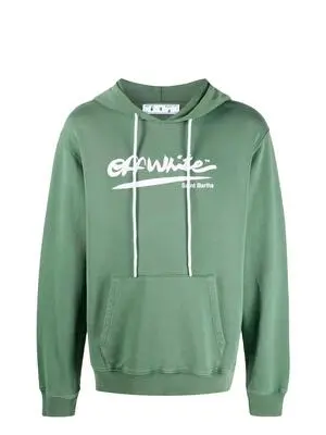 Off-White X Eden Rock St. Barths Arrows Motif Print Hoodie - Green/white