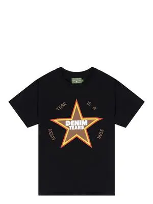 DENIM TEARS Every Tear Is A Star Tee Shirt - Black