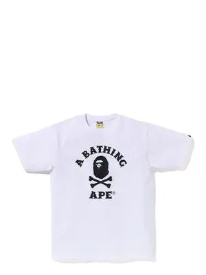 A BATHING APE Captain Ape Crossbone Tee Shirt - White