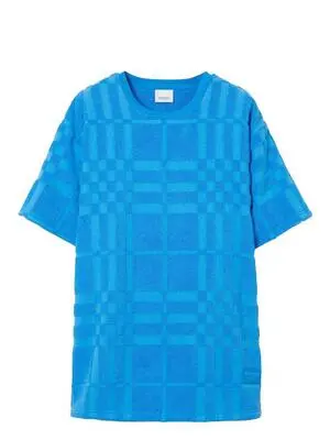 Burberry Willesden Towelling Check T-shirt - Blue