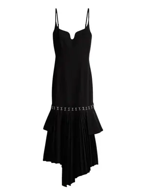Rokh Layered Asymmetric Dress - Black