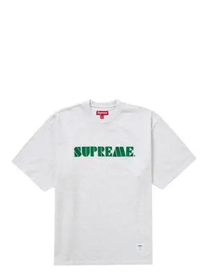 Supreme Stencil Embroidered Short Sleeve Top Ash Grey