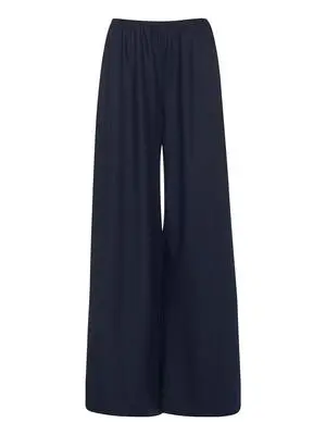 THE ROW Gala Wide-leg Trousers - Navy
