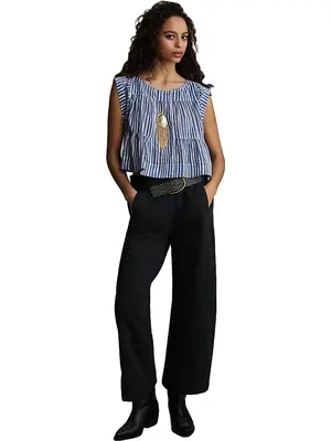 PILCRO The Izzie Relaxed Barrel Pants Black