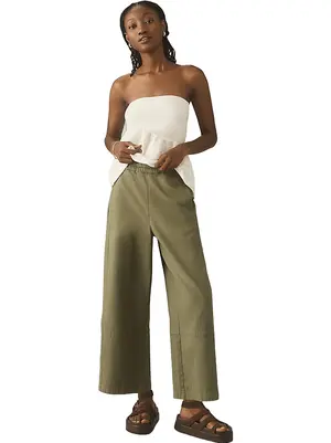PILCRO The Izzie Relaxed Barrel Pants Green