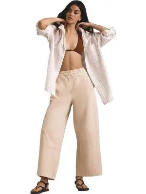 PILCRO The Izzie Relaxed Barrel Pants Neutral