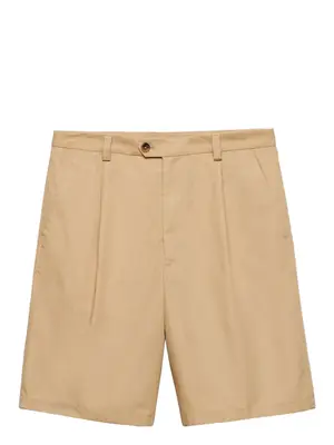 Prada Poplin Bermudas - Desert Beige
