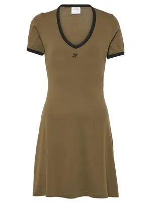 COURREGES Courrèges Cotton Jersey Minidress - Brown