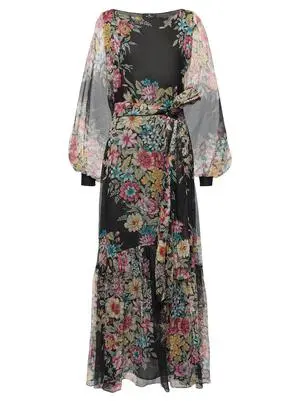 Etro Floral Silk Gown - Black