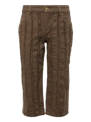 Blumarine Low-rise Cropped Pants - Brown