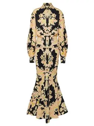 Etro Printed Cotton-blend Maxi Shirt Dress - Multicoloured